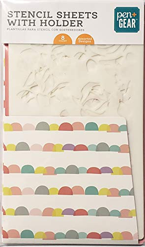 Stencil Sheets with Holder 8 Count Assorted Design - Warehousesoverstock