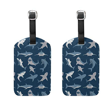 Sharks 2 Pack Luggage Tag Cruise Ship for Kids Men Suitcase Label ...