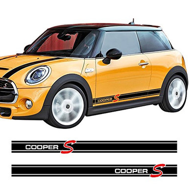 2Pieces Side Skirt Coopers Graphics Racing Stripes Decal Stickers for ...