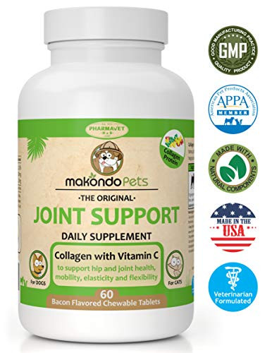 Makondo Pets Joint Support Supplement for Dogs and Cats Bacon Flavor ...