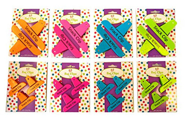 Set of 20 All Purpose Clips 2 Sizes of Colorful Bag Clips, Chip Clips ...