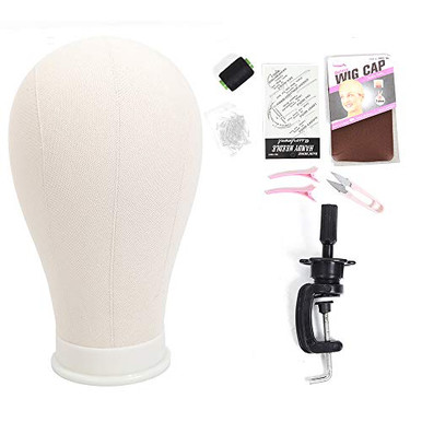 Gabrielle Canvas Block Head Mannequin Head Afro Manikin Wig Head Set ...
