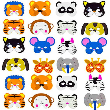 SWZY Foam Animal Masks 24 Assorted Party Favor Children s Foam Eva ...