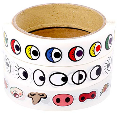 KINMAD Mini Colorful Cute Cartoon Eye/Black Eye/Nose Decal Stickers for ...