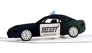 iGifts And Cards Sheriff Car 3D Pop Up Greeting Card Protect Serve ...