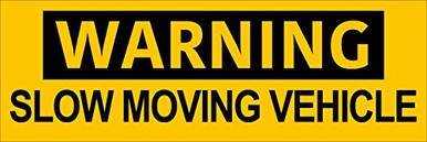 American Vinyl Warning Slow Moving Vehicle Bumper Sticker Safety ...