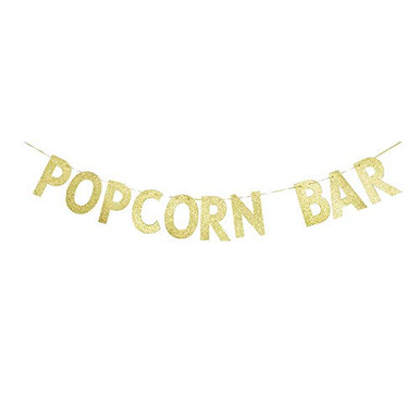Popcorn Bar Banner, Popcorn Theme Party Sign, Kids/Children Birthday ...