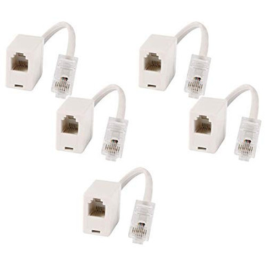 Yohii Telephone Coupler RJ11 6P4C Female to Ethernet RJ45 8P8C Male ...