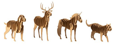 3D Puzzle - 4-Pack Animal Jigsaw Puzzles for Kids and Adults ...