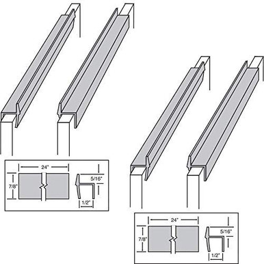Custom Accents PVC Hanging File Rail for 1 2 Drawer Sides 2 Feet Long ...
