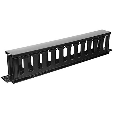 uxcell Horizontal Cable Management Panel 1U Rack Mount Finger Duct with ...