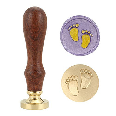 Wax Seal Stamp Yoption Baby Foot Vintage Brass Head Wooden Handle ...