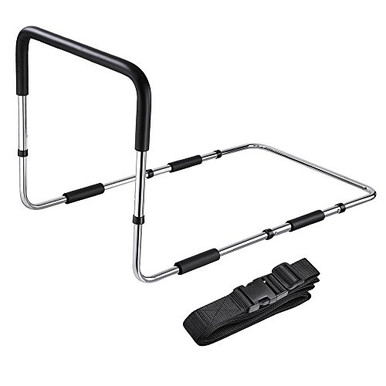 AW Medical Supply Bed Rail Handle Adjustable Height Bed Assist Bar Grab ...