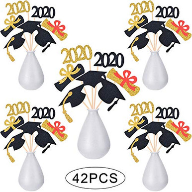 42 Pieces 2020 Graduation Cupcake Toppers Class of 2020 Graduation Cake ...