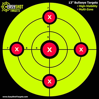 100 PACK Sight in Shooting Targets by EasyShot 13 X 13 Inch Maximum ...