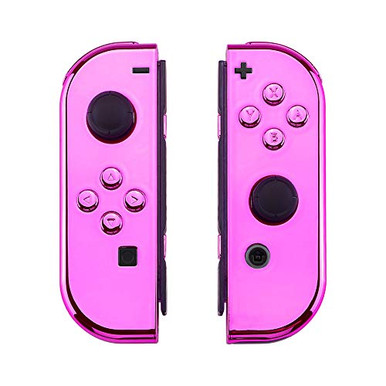 eXtremeRate Chrome Pink Glossy Joycon Handheld Controller Housing with ...