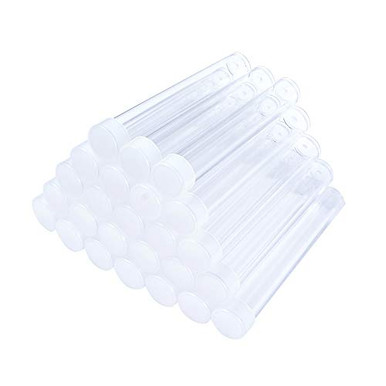 Craftdady 100Pcs Clear Plastic Tube Bead Containers Transparent Storage ...