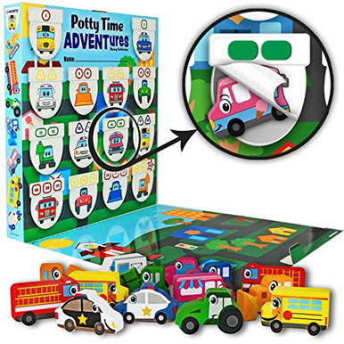 LIL ADVENTS Potty Time Adventures Potty Training Game 14 Wood Block ...