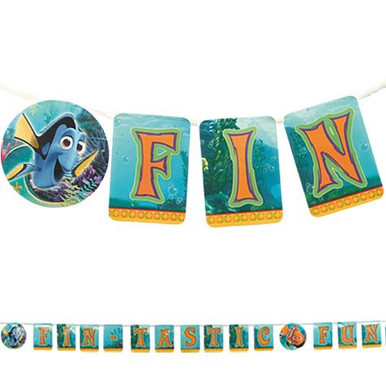 Finding Dory and Finding Nemo Letter Birthday Party Banner, "Fin-Tastic ...