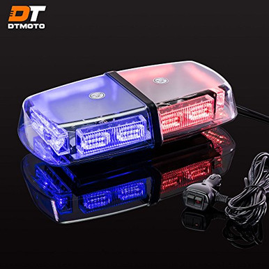 12 36W Blue Red LED Emergency Police Mini Light Bar Waterproof Magnetic ...