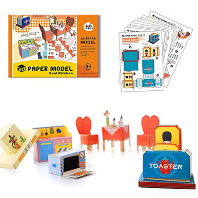 3D Paper Model Folded Paper Kit Assembly Paper Paper Craft Paper Toys ...