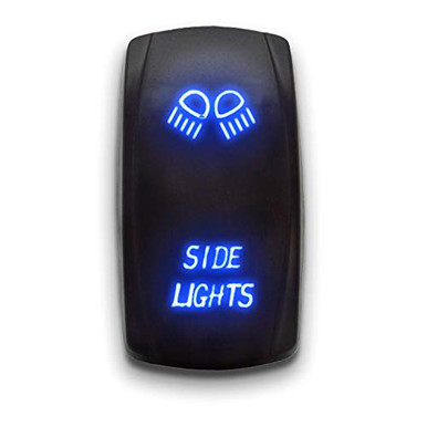 SIDE LIGHTS Blue STARK 5 PIN Laser Etched LED Rocker Switch Dual Light ...