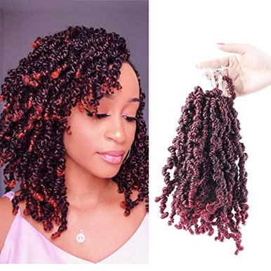 6 Packs Pre twisted Spring Twist Hair 10 inch Short Curly Spring Pre ...
