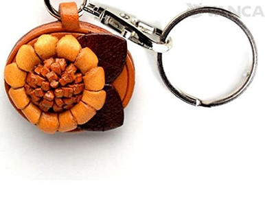 Sunflower Leather Flower Small Keychains VANCA Craft Collectible ...