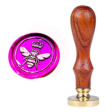 YGHM Cute Bee with Queen Insect Wax Seal Stamp Elegangt Natural ...