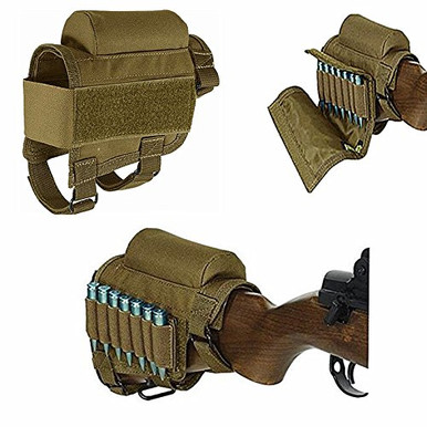 Tactical Buttstock Butt Stock Holder Ammo Pouch Molle 7 Shells Pouch ...