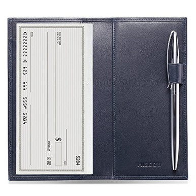 HISCOW Supple Leather Checkbook Cover with Free Divider Italian ...