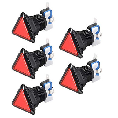 uxcell Game Push Button 39x39x39 Triangle 12V LED Illuminated Push ...