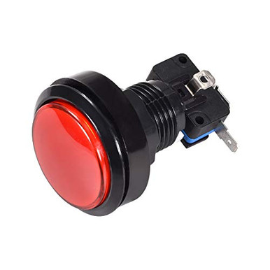 uxcell Game Push Button 46mm Round 12V LED Illuminated Push Button Switch with Micro Switch for ...