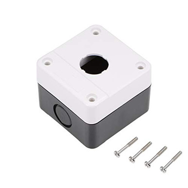 uxcell Push Button Switch Control Station Box 22mm 1 Button Hole White ...