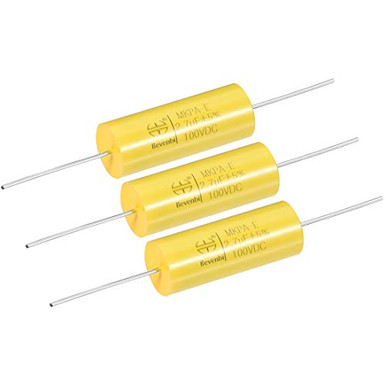 uxcell Film Capacitor 100V DC 27uF MKPA E Round Axial Polypropylene ...