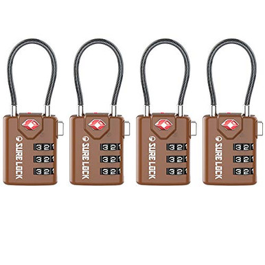 TSA Compatible Travel Luggage Locks Inspection Indicator Easy Read ...