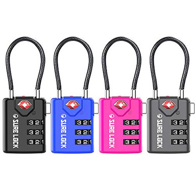 TSA Compatible Travel Luggage Locks, Inspection Indicator, Easy Read ...