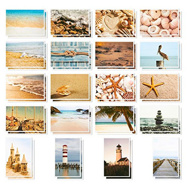 Nautical Beach Seaside Postcards - 40 Glossy Postcards - Bulk Set ...