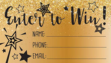 Glittery Raffle Cards Enter to Win! (No Messy Real Glitter) - Set of 50 ...