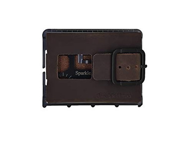 Sparkle Tmax Metal Card Protector Leather RFID Blocking Card Case Brown ...