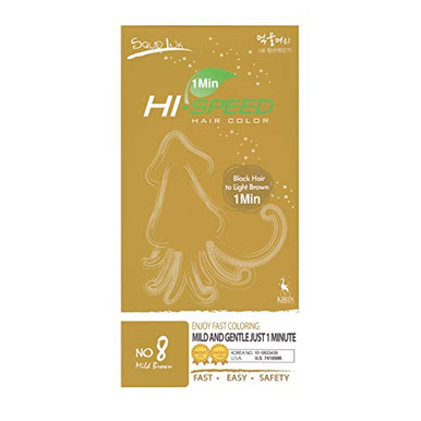 Squid Ink 1 Min HI SPEED Hair Color Made In Korea No8 Light Brown ...