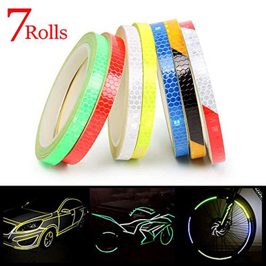 Reflective Tape 7 Roll Safety Tapes Warning Strip Self-Adhesive DIY ...