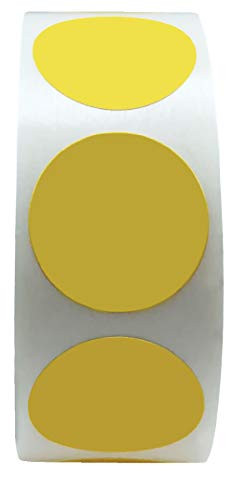 Yellow Color Coding Labels for Organizing Inventory 075 Inch Round ...