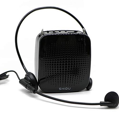 Voice Amplifier Microphone Headset, 15W Low Feedback Portable Mini PA ...