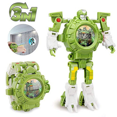 kavie Kids Transformer Projection Watch Deformation Robot Transformers ...