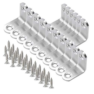 uxcell 16pcs Angle Bracket Stainless Steel 30x30mm Corner Brace ...