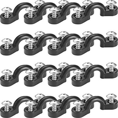 16 Pieces Nylon Bungee Deck Loops Tie Down Eye with 32 Pieces Screws ...