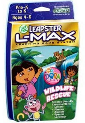 LeapFrog Leapster L-Max Educational Game Dora the Explorer Wildlife ...