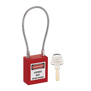 uxcell Lockout Tagout Locks 3.3 Inch Shackle Key Alike Safety Padlock ...