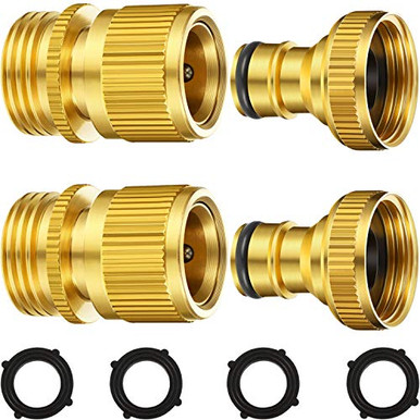 Garden Hose Quick Connect Fittings Solid Brass Quick Connector 3 4 Inch ...